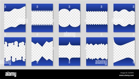 Abstract Curve Lines Wave Frame For Web Page Set Of Separator Shapes