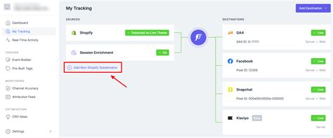 implementing the non shopify subdomain source