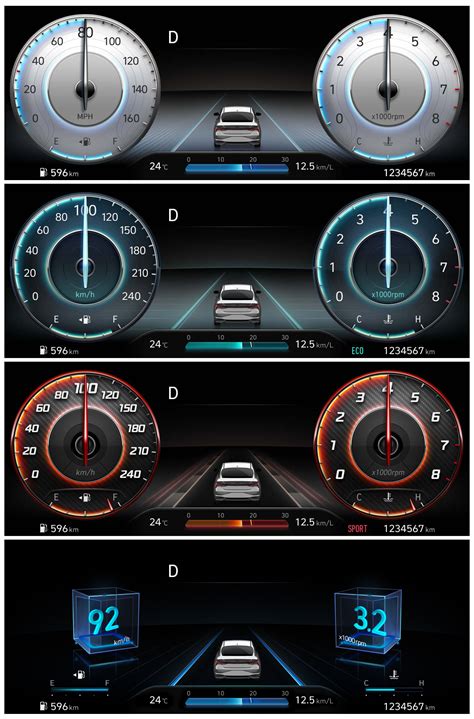 Gui And 3d Design Hkmc 1025 클러스터 그래픽 디자인 운영 우더치 Woodutch Design