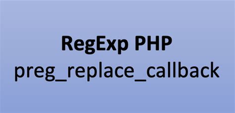 hàm preg replace callback trong php