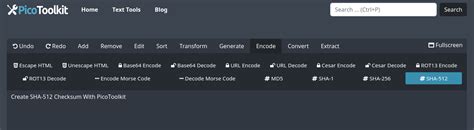 Sha 512 Hash Generator