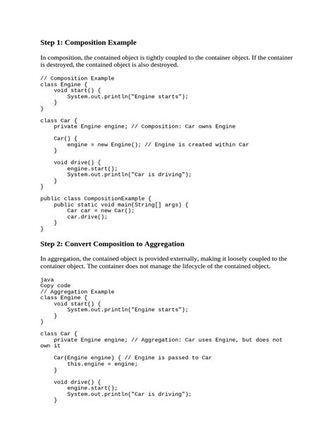 Aggregation Composition Program Example Pdf