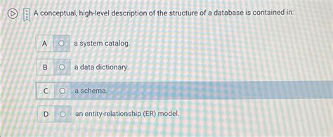 Solved D ﻿a Conceptual High Level Description Of The