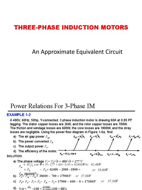 Analysis Of Three Phase Induction Motors Using Equivalent Circuits Pdf