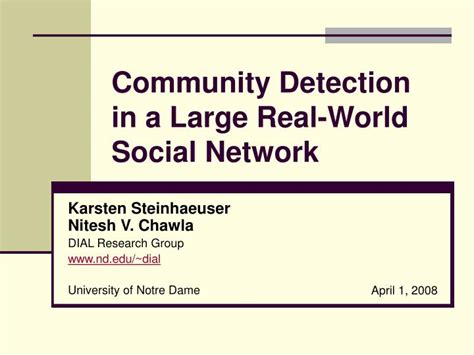 Ppt Community Detection In A Large Real World Social Network Powerpoint Presentation Id 3103271