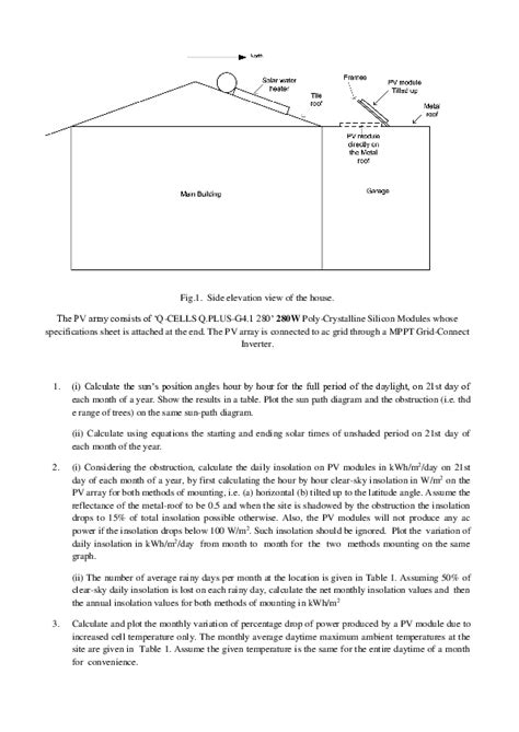 Pdf A Sample Problem Related To Pv Modules And Comparison Between