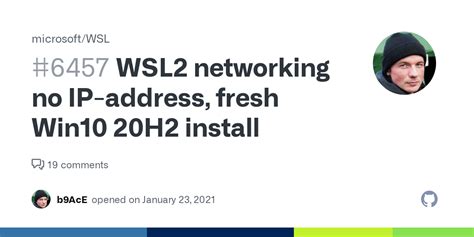 WSL Networking No IP Address Fresh Win H Install Issue Microsoft WSL GitHub