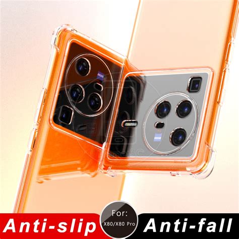 Vivo X80 Pro X80Pro Casing Clear Soft TPU Airbag Protective Back Phone Case Cover Shopee Malaysia