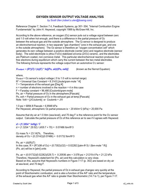 O 2 Sensors Pdf Atmospheric Pressure Pascal Unit