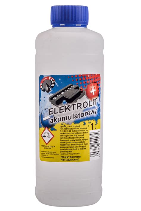 PŁYN AKUMULATORA AKUMULATOROWY ELEKTROLIT 1 LITR - 7274047604 ...