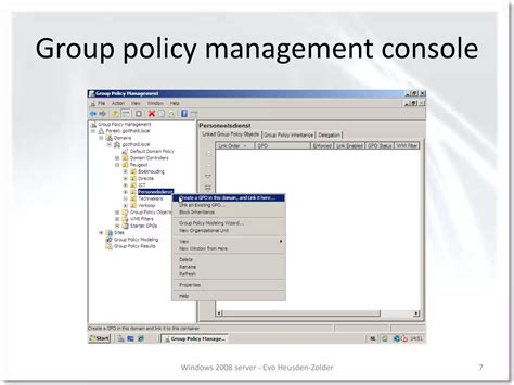 Group Policies In Windows 2008 Server Pptx