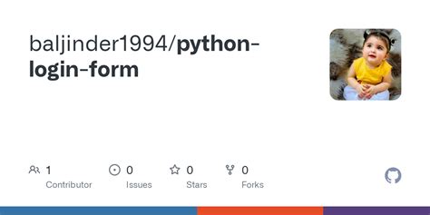 GitHub Baljinder Python Login Form