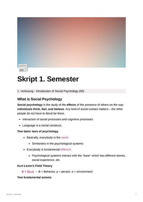 Skript 1 Semester 📰 Skript 1 Semester Vorlesung Introduction Of