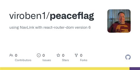 Github Viroben1peaceflag Using Navlink With React Router Dom Version 6