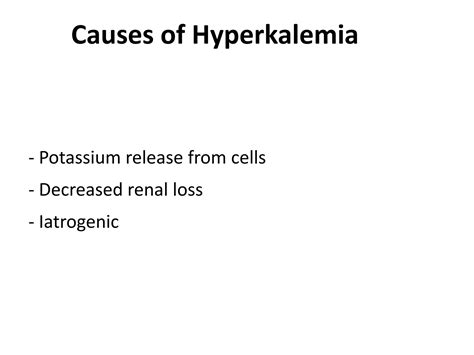 Acute Management Of Hyperkalemia Ppt