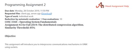Operating System Fundamentals Cosc 3360 Needassignmenthelp