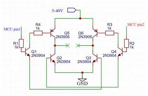 BJT H Bridge Shoot Through Problem Electrical Engineering Stack Exchange