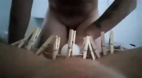 Wand Orgasm Punishment With Rainbow Foxtail Butplug And Clothes Pins Zipline Xhamster