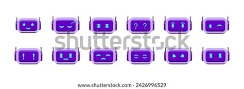 Robot Emotion Set Chatbot Avatar Chatbot Stock Vector Royalty Free 2426996529 Shutterstock