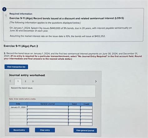 solved required information exercise 9 11 algo record