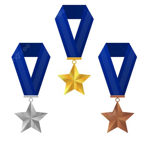 블루 리본이 달린 챔피언 스타 메달 벡터 스타 메달 메달 챔피언 Png 일러스트 및 벡터 에 대한 무료 다운로드 Pngtree