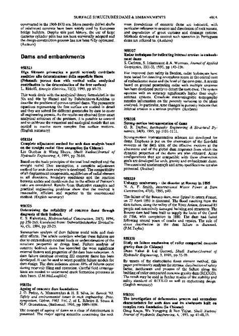 Pdf Radar Techniques For Indicating Internal Erosion In Embankment Dams