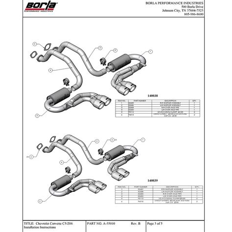 Borla 140039 S Type Cat Back Exhaust For 97 04 Chevrolet Corvette Z06