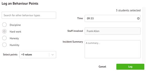 Logging Behaviour In My Classroom Arbor Help Centre