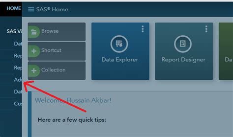 Visual Analytic Hub Left Menu Not Showing Correctly Sas Support Communities