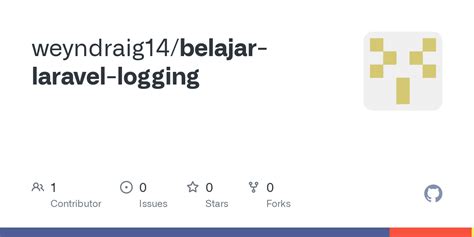 github weyndraig14 belajar laravel logging