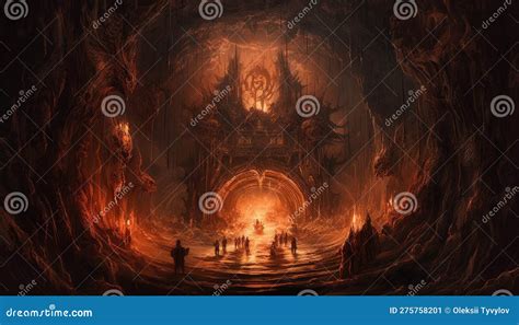 Vision De Dantes Du Portail Enfer Inferno Illustration Stock