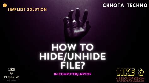 How To Hide Unhide File Folder In Computer Computer Mein Kisi File Folder Ko Hide Unhide Kaise