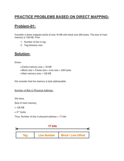 SOLUTION Direct Mapping Studypool
