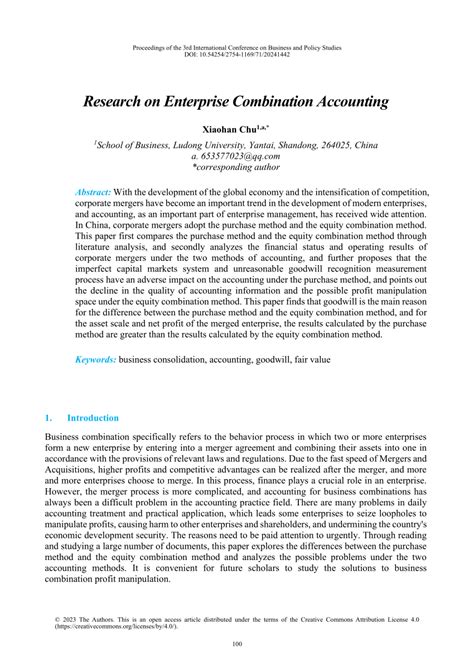 pdf research on enterprise combination accounting