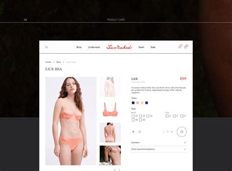 Lingerie Store UI UX Design Behance Lingerie Store UI UX Design Behance