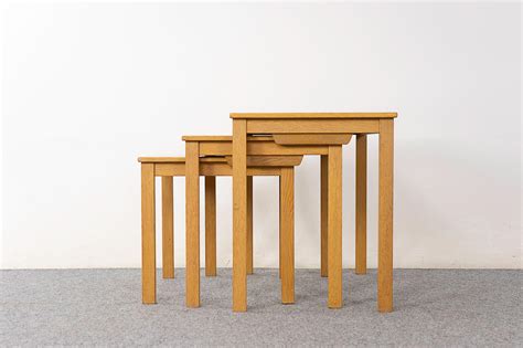 Vintage Scandinavian Oak Nesting Tables For Sale At 1stdibs