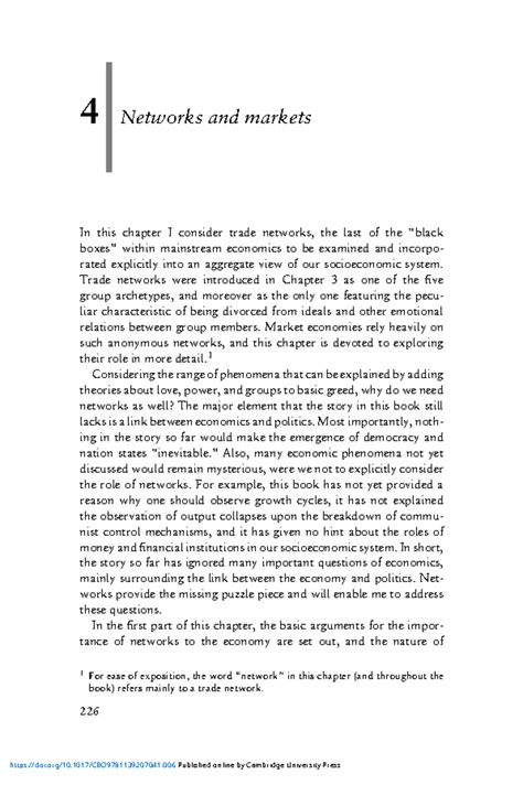 Intermediate Business Finance 4 Networks And Markets In This Chapter