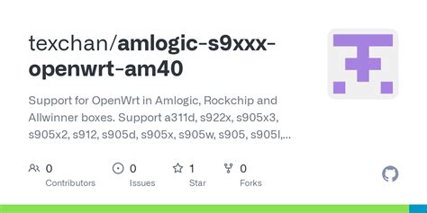 GitHub Texchan Amlogic S9xxx Openwrt Am40 Support For OpenWrt In Amlogic Rockchip And