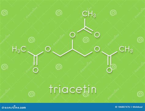 Triacetin Glycerin Triacetate Molecule Skeletal Formula Stock Illustration Illustration Of