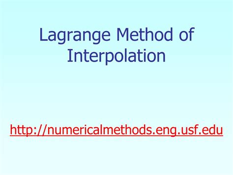 Ppt Lagrangian Interpolation Powerpoint Presentation Free Download