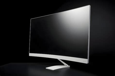 Free Photo Black And White Computer Monitor On Black Background 3d