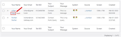 save contact form 7 entries into database