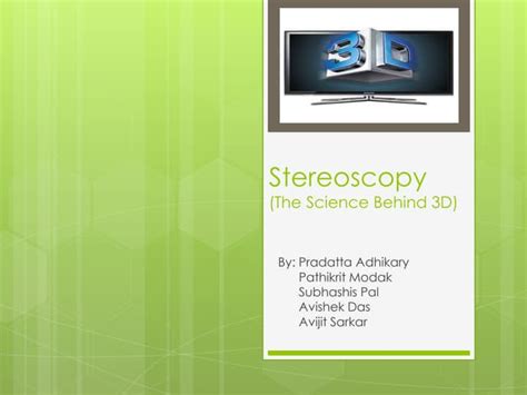 Stereoscopy Pptx 3 D Graphics Computer Software And Applications