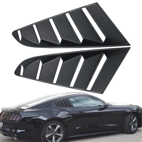 자동차 사이드 Abs 디플렉터 벤트 윈도우 스쿠프 루버 커버 트림 스티커 포드 머스탱 2015 2016 2017 2018 E용스타일링 몰딩 Aliexpress