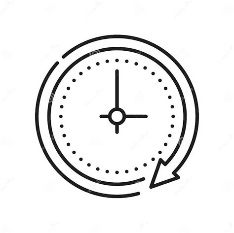 Alarm Stopwatch Isolated Clock Timer Outline Icon Stock Vector
