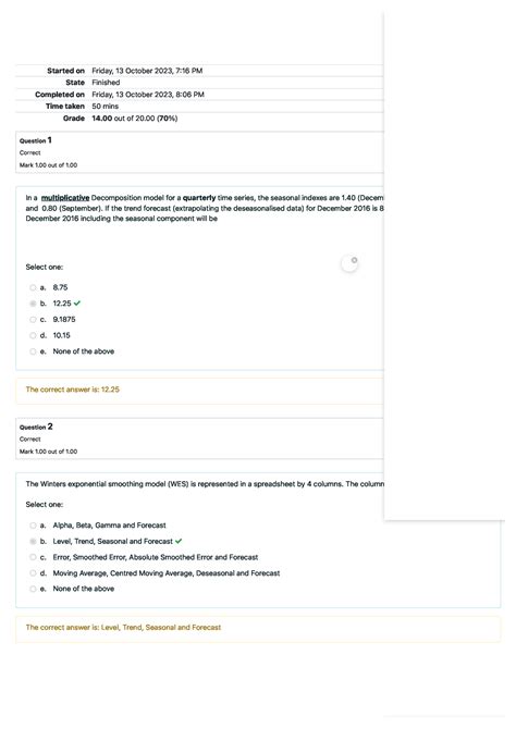 Quiz 2 Actual Quiz Attempt Review Started On Friday 13 October 2023 7 16 Pm State Finished
