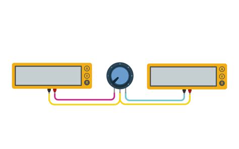 Circuit Design Potentiometer With Multimeters Measuring Resistance