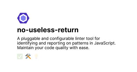 No Useless Return Eslint Pluggable Javascript Linter