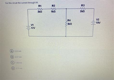 Solved For This Circuit The Chegg